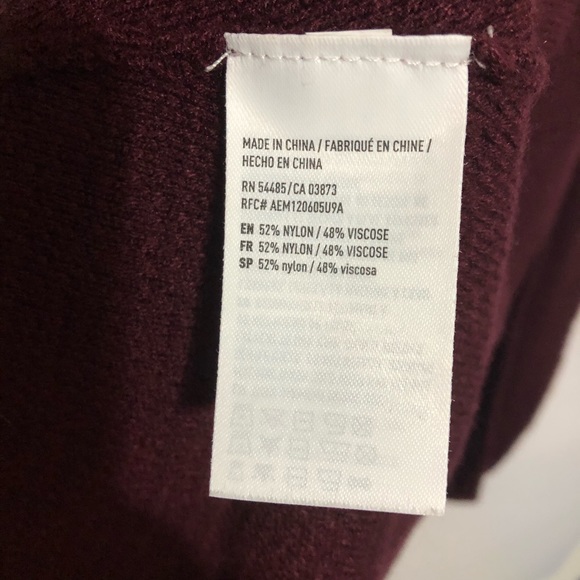 American Eagle Outfitters | Dresses | American Eagle Maroon Wine Waffle ...